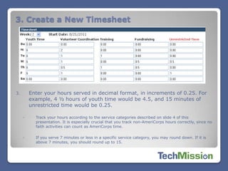 TechMission Corps Timesheet Process for Members | PPT