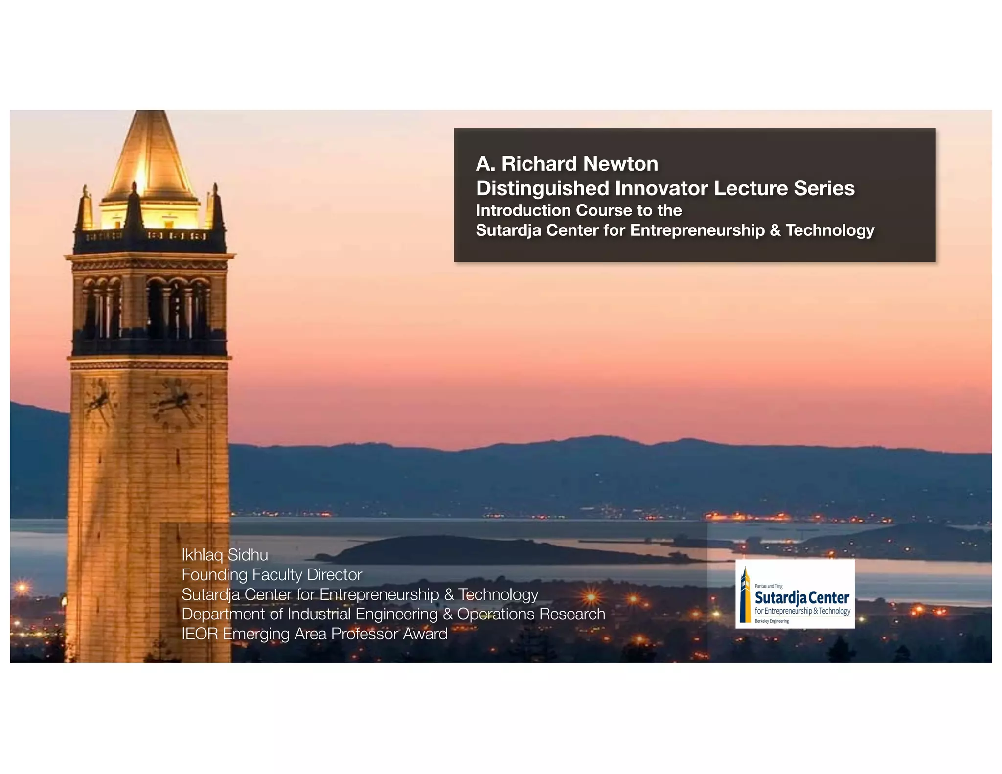 Newton Innovator Lecture Series Introduction | PDF