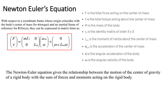 Newton-Euler's Law of Rigid body motion.pptx | Physics | Science