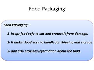 Food Packaging , Self Cooling Container , IDM10 | PPTX