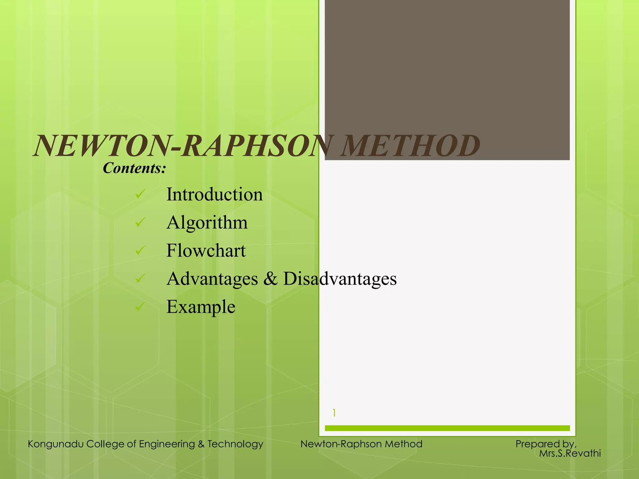 Newton Raphson Method Pdf