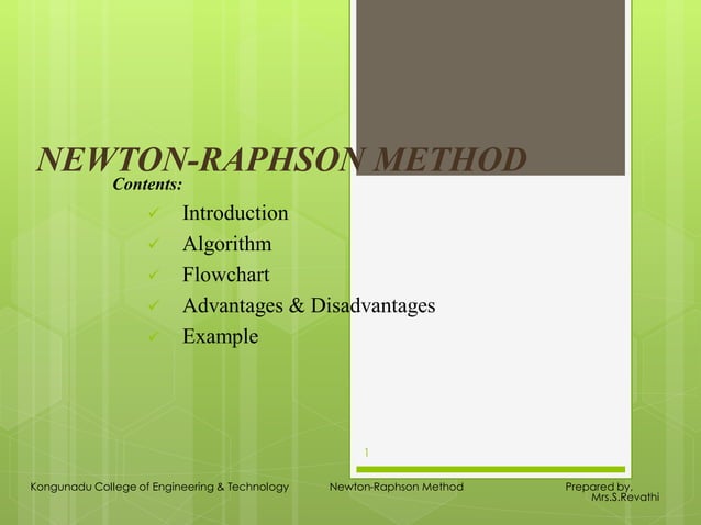 Newton raphson method | PDF