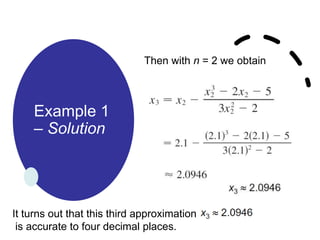 NEWTON RPHSON METHOD WITH CALCULATOR TUTORIAL | PPTX