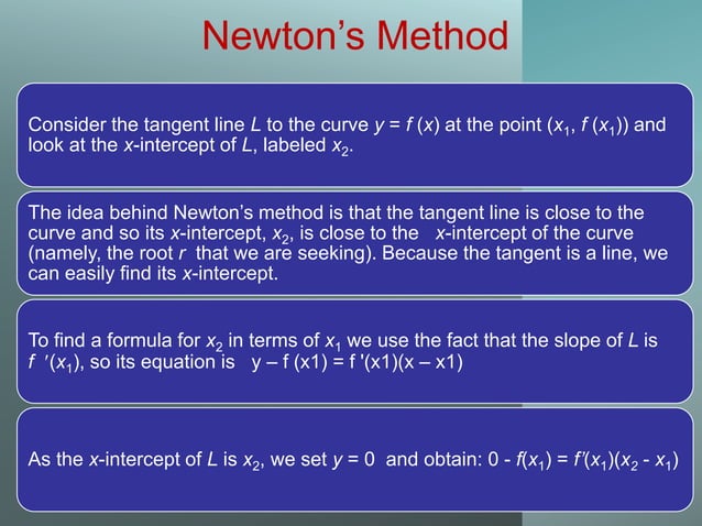 NEWTON RPHSON METHOD WITH CALCULATOR TUTORIAL | PPT