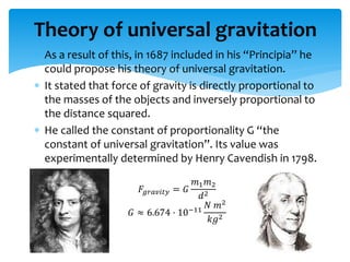 Newton and his universal theory of gravitation | PPTX | Physics | Science