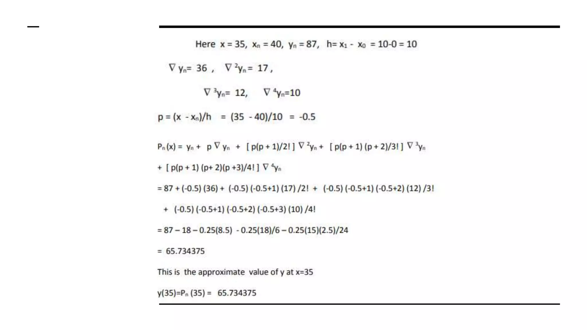 Newton backward interpolation | PPTX