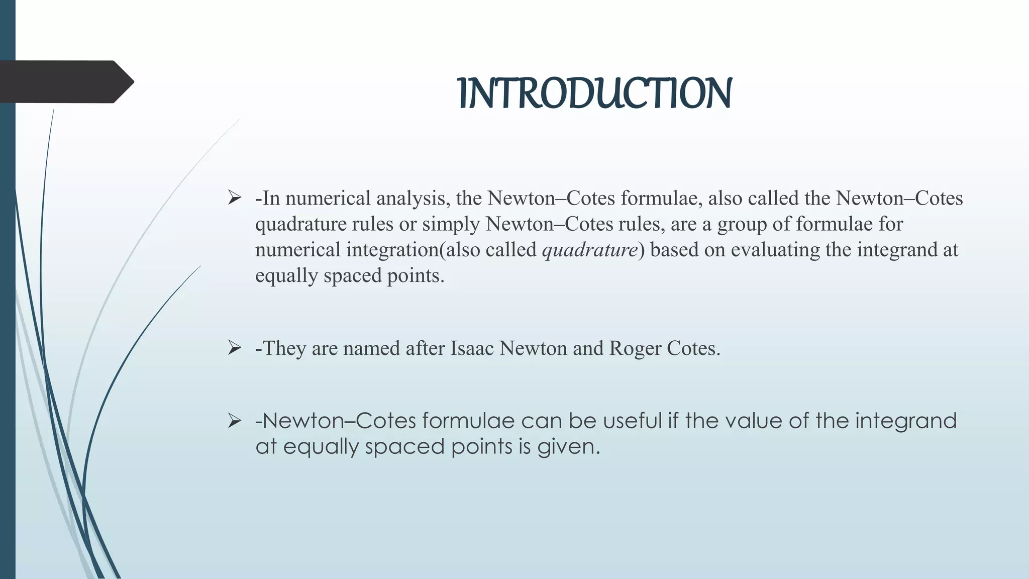 Newton cotes integration method | PPTX