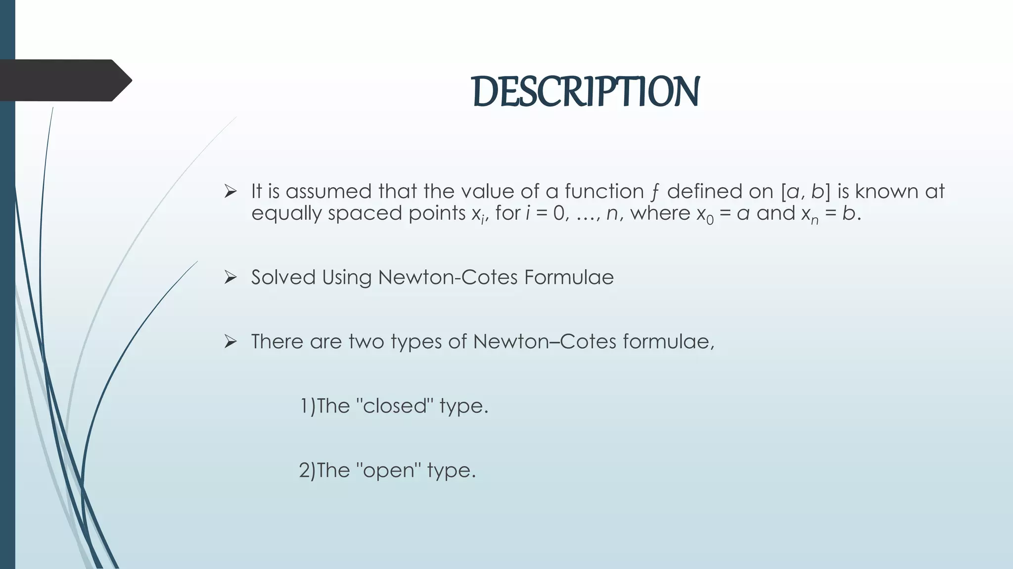 Newton cotes integration method | PPTX