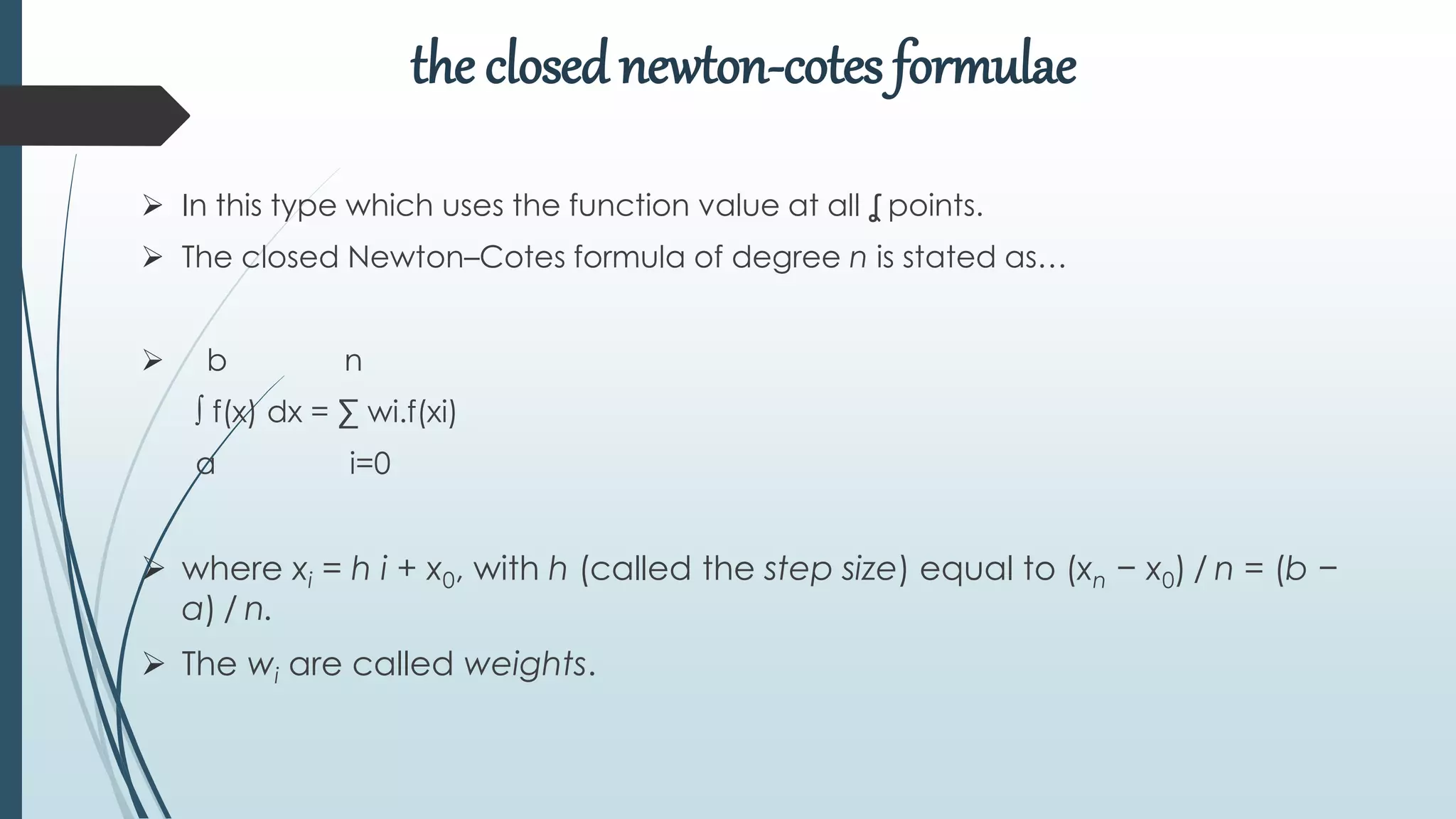 Newton cotes integration method | PPTX
