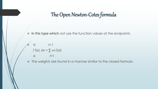 Newton cotes integration method | PPTX