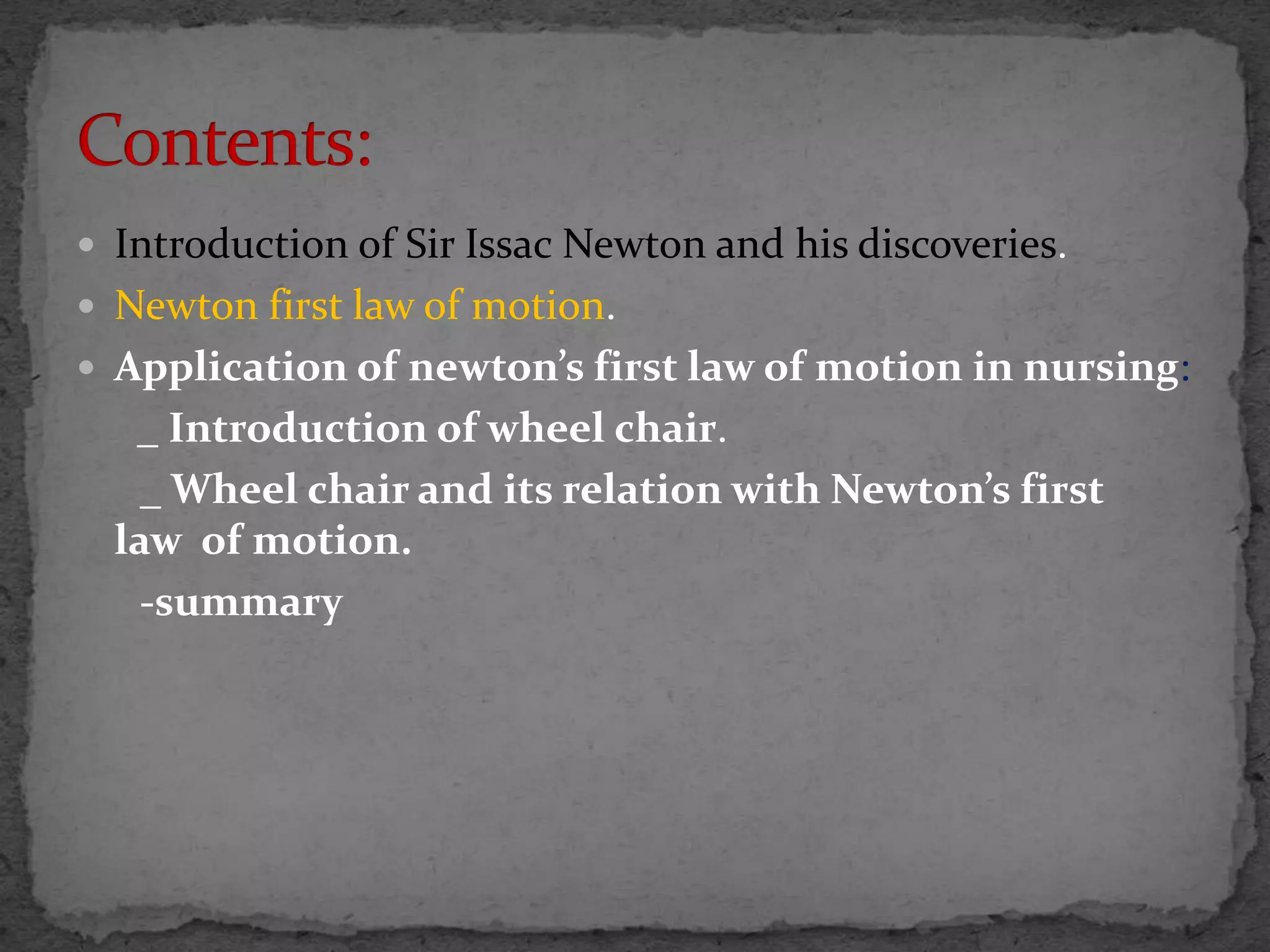 Newtonfirstlawofmotion 200819070513( fon) | PPTX