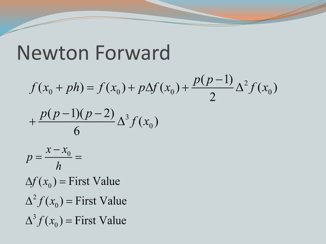 Newton Forward Difference Interpolation Method | PPTX | Physics | Science