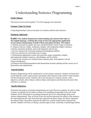 Newton grammar lesson plan | PDF