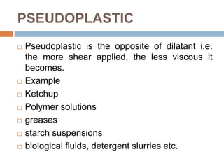 Newtonian and non newtonian fluids | PPT