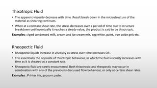 Newtonian fluid and Non- Newtonian fluid. | PPTX