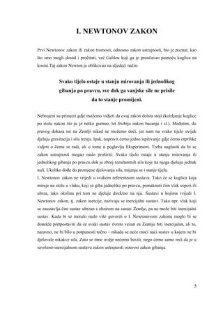 Newtonovi zakoni | DOC