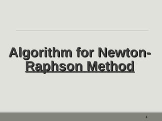 Newton Raphson Method | PPT