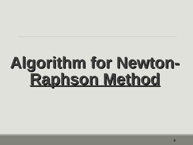 Newton Raphson Method | PPT | Physics | Science
