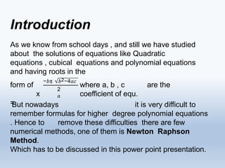 Newton Raphson pptx | PPTX