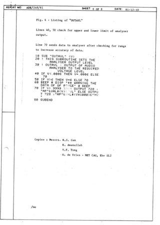 Application of a Numerical Method to an Automatic Measurement System ...