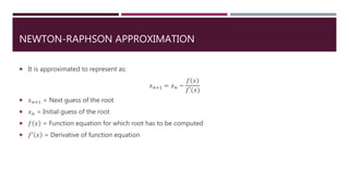 Newton Raphson Approximation | PPTX | Physics | Science