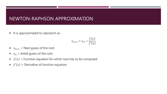 Newton Raphson Approximation | PPTX | Physics | Science