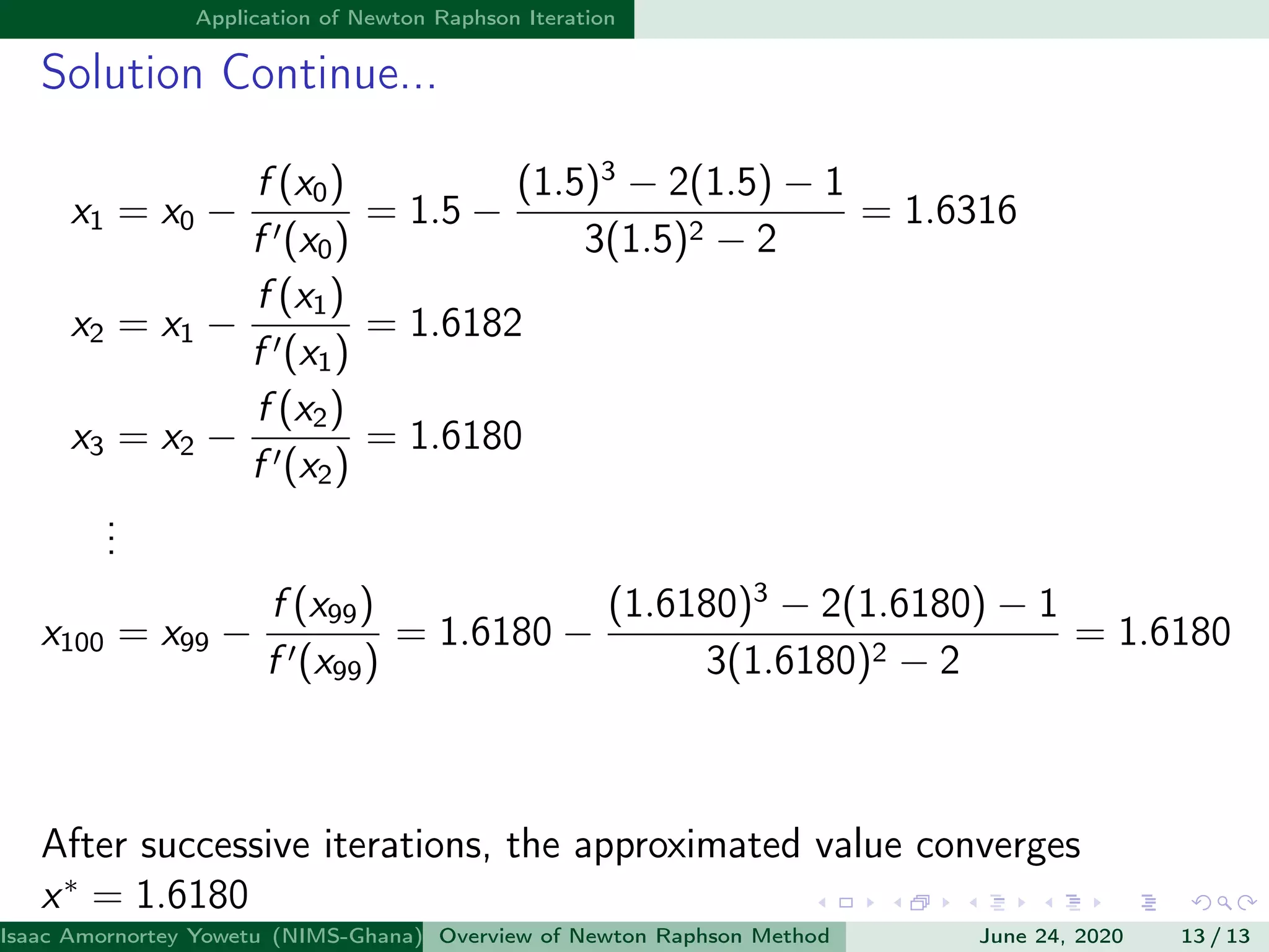 Newton Raphson Iterative Method Pdf