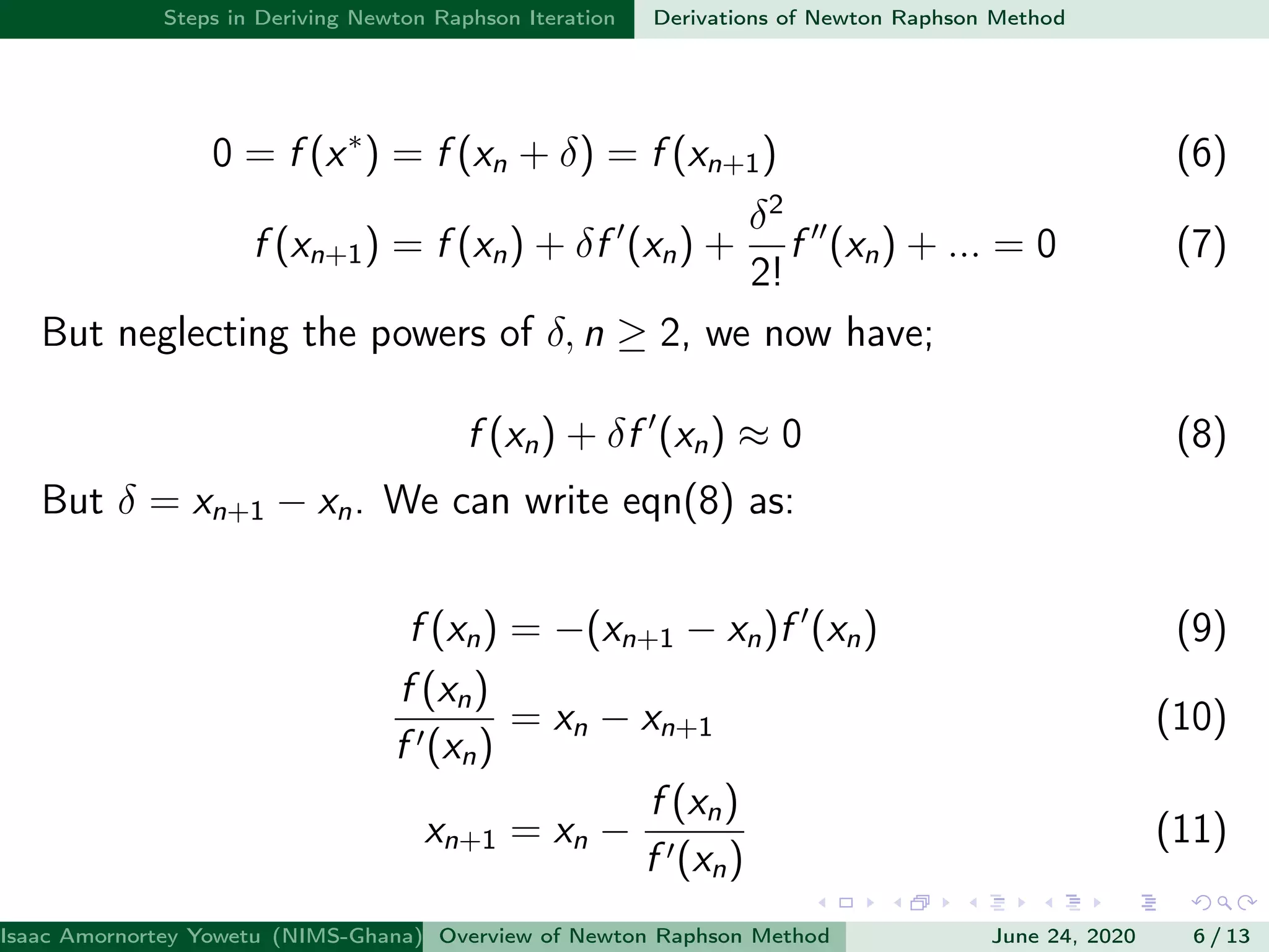 Newton Raphson iterative Method | PDF