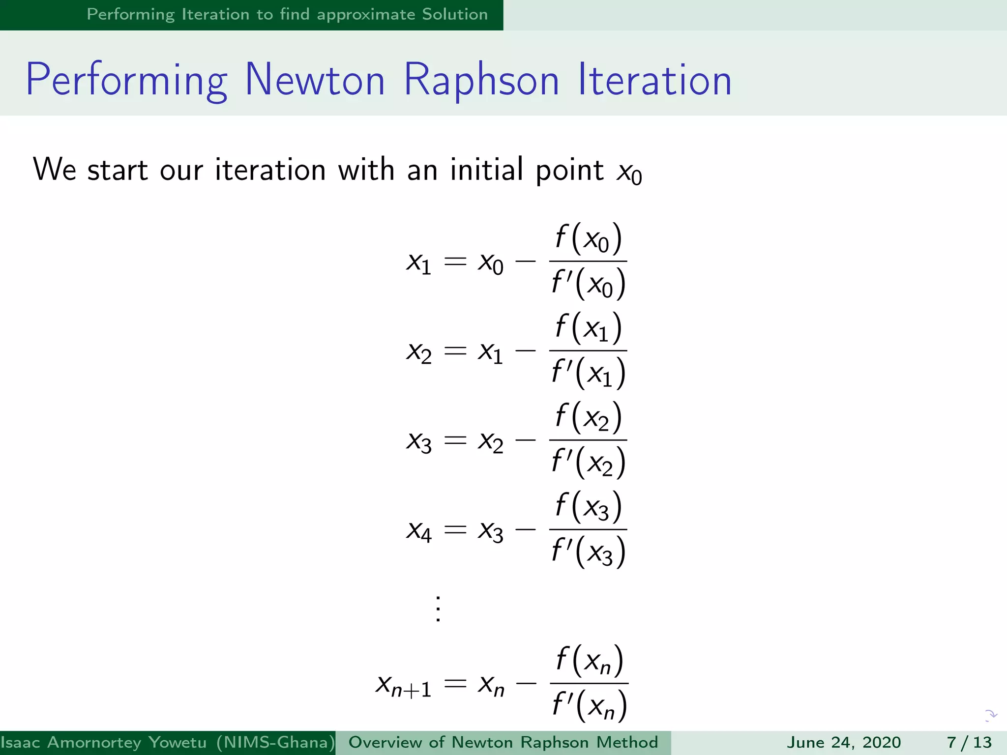 Newton Raphson iterative Method | PDF Newton Raphson iterative Method | PDF