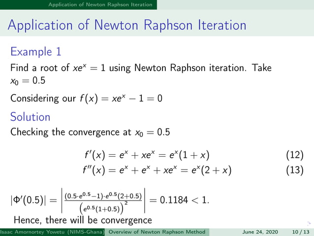 Newton Raphson iterative Method | PDF | Physics | Science