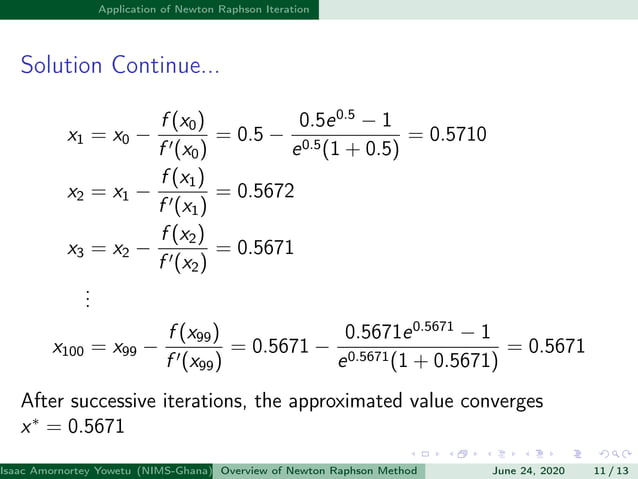 Newton Raphson iterative Method | PDF | Physics | Science