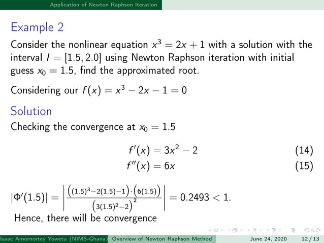 Newton Raphson iterative Method | PDF | Physics | Science