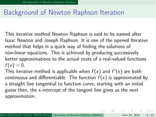 Newton Raphson iterative Method | PDF