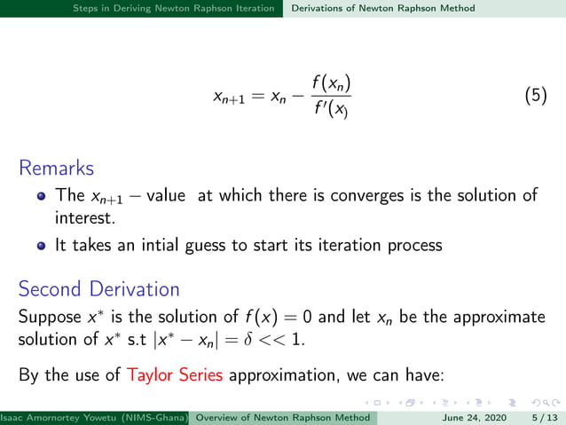 Newton Raphson iterative Method | PDF | Physics | Science