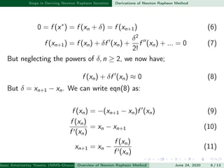 Newton Raphson iterative Method | PDF