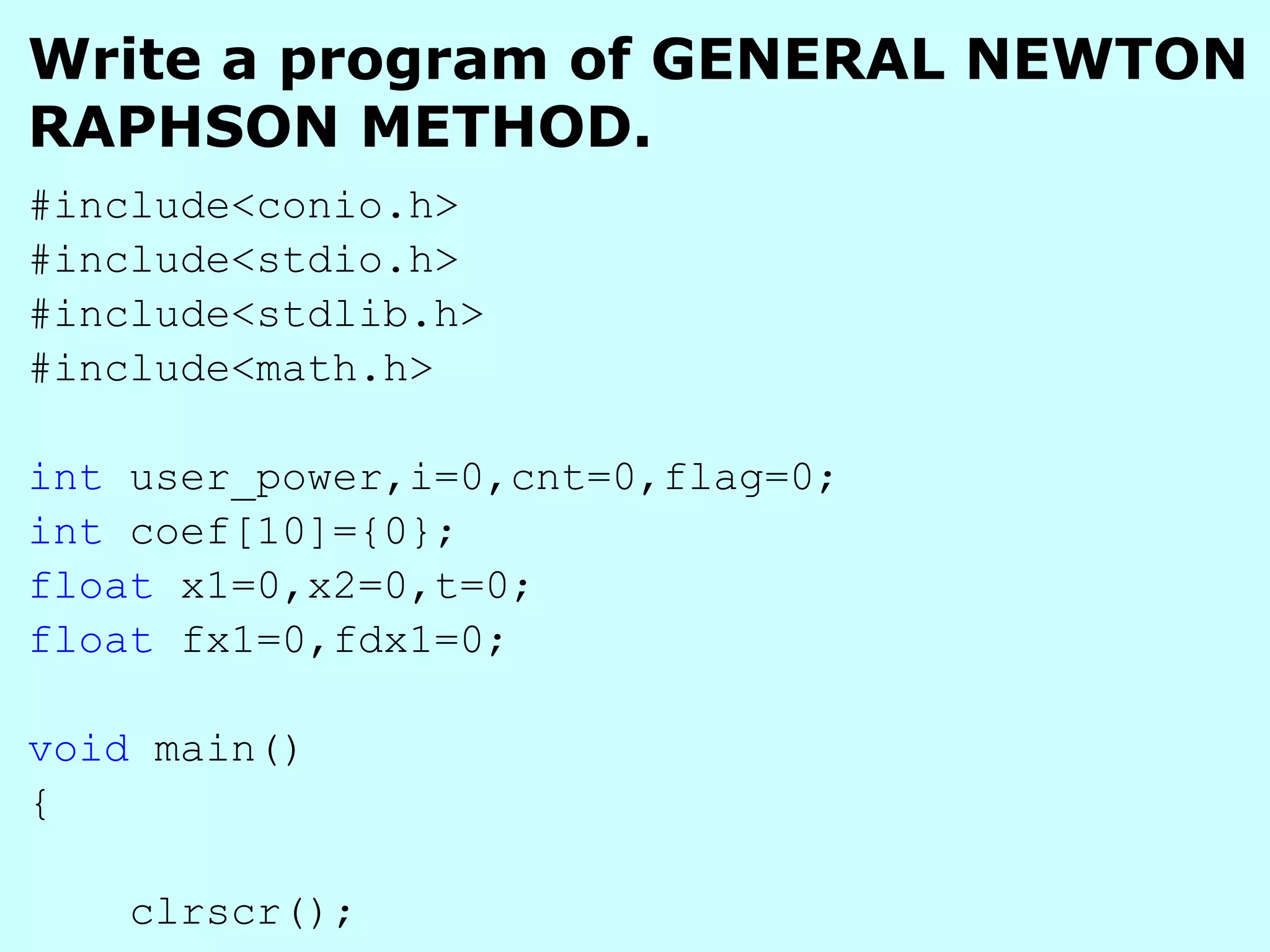 Newton raphson method | PPT