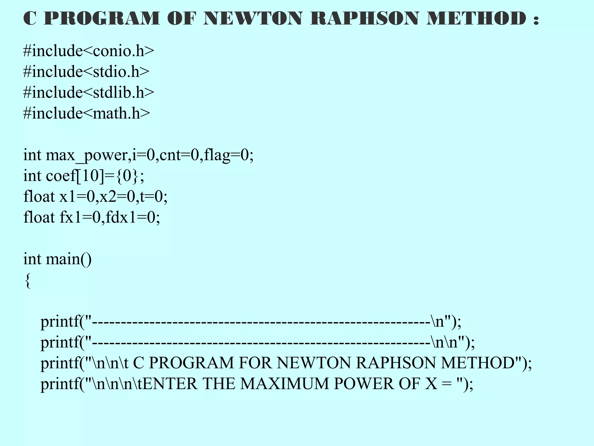 Newton raphson method | PPT
