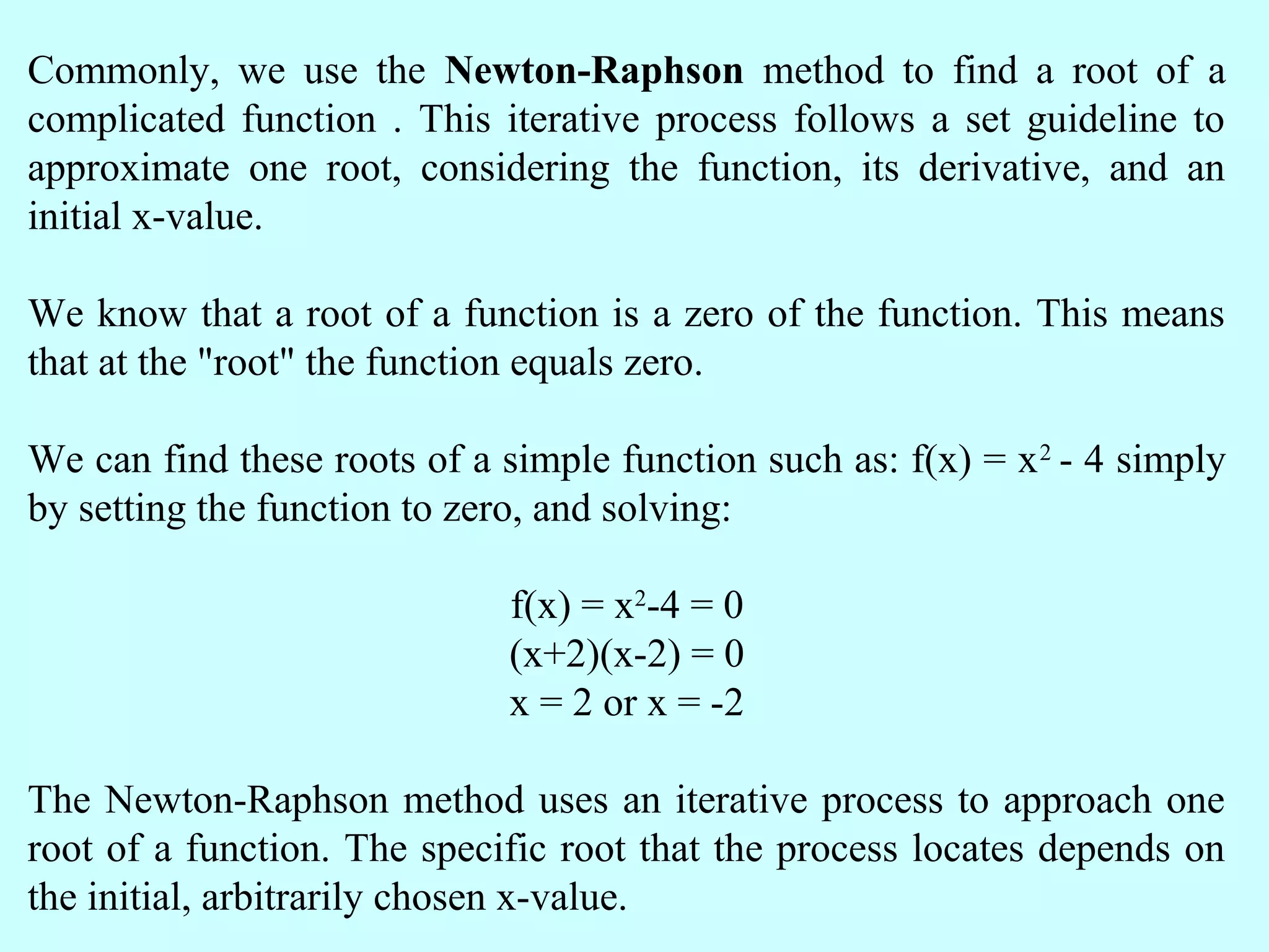 Newton raphson method | PPT