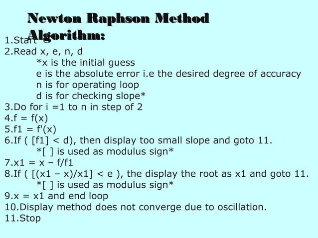 Newton raphson method | PPT