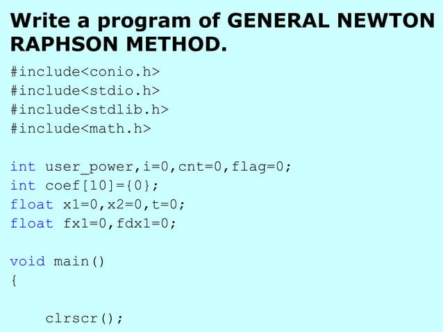 Newton raphson method | PPT