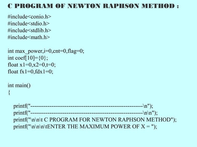 Newton raphson method | PPT