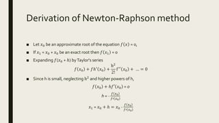 Newton raphson method | PPTX | Physics | Science
