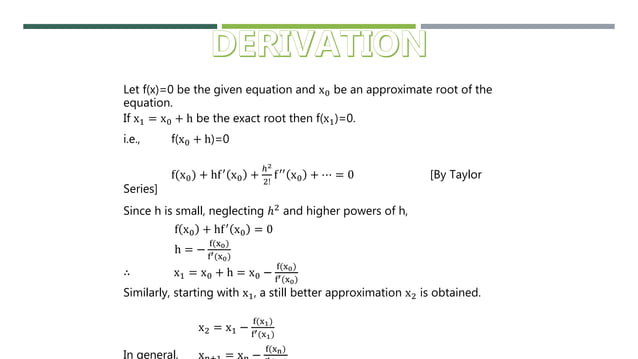 Newton raphson method | PPTX | Physics | Science
