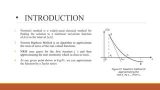 A NEWTON RAPHSON METHOD for class project | PPT
