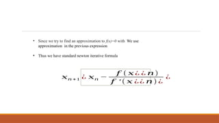 A NEWTON RAPHSON METHOD for class project | PPTX