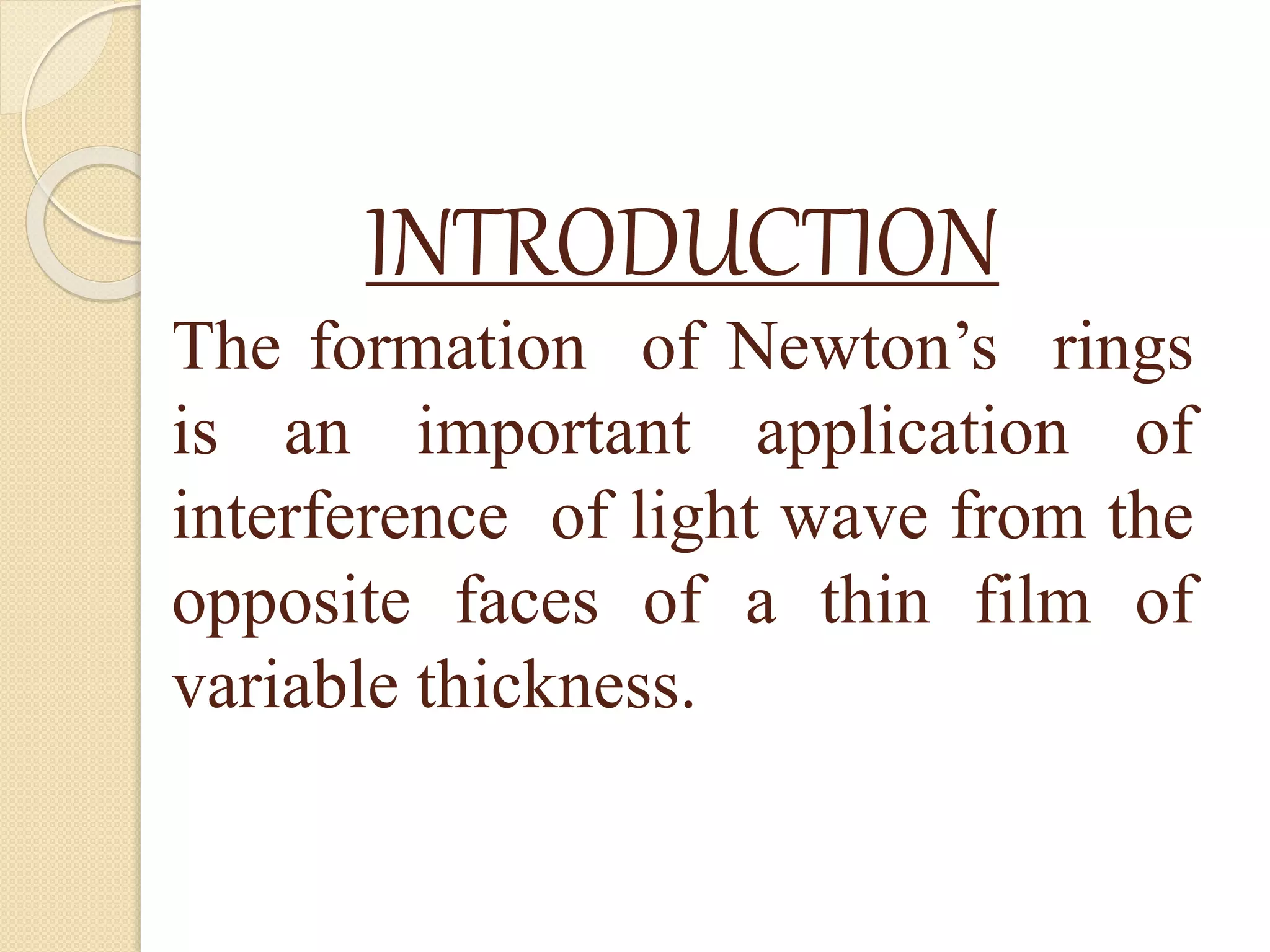 Newton rings | PPTX