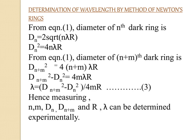 Newton rings | PPTX | Physics | Science
