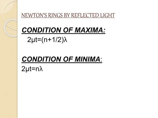 Newton rings | PPTX | Physics | Science