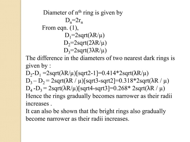 Newton rings | PPTX | Physics | Science