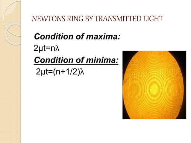 Newton rings | PPTX | Physics | Science
